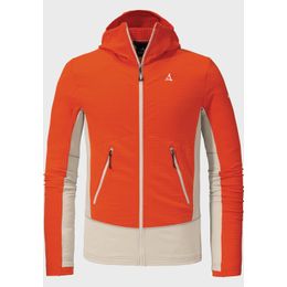 Sch&ouml;ffel SCH&Ouml;FFEL Herren Fleecejacke "Fleece Hoody Monte Sart M", orange, Gr. 56, Oberstoff : 91% Polyester 9% Elasthan, Jacken