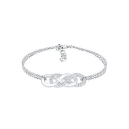 Elli Damen Armband "Infinity Liebe Kristalle 925 Silber", 16cm,mit Steinen, Silber 925 (Sterlingsilber), silber, Silber 925 (Sterlingsilber),