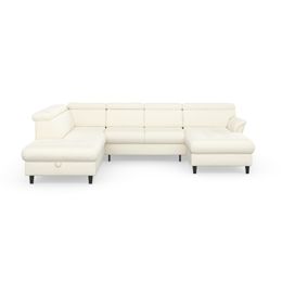 Sit & More Wohnlandschaft SIT & MORE, B:304cm T:216cm, beige, 98% Polyester, 2% Polyamid, Sofas, "Marano U-Form", inklusive Kopfteilverstellung, wahlweise mit