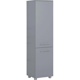 Midischrank Optifit, B:40cm H:150,4cm T:34,8cm, blau, Holzwerkstoff, Badezimmer, Schr&auml;nke, "Bern"