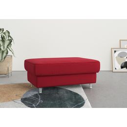 Sit & More Stauraumhocker SIT & MORE, B:104cm H:48cm T:71cm, rot, Webstoff (100% Polyester);Struktur weich ( 90% Polyester, 10% Polyamis, );Luxus-Microfaser