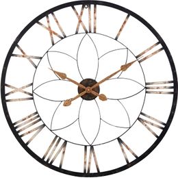 HEINE HOME Damen Wanduhr, B/H/T: 80cm x 80cm, schwarz, B:80cm H:80cm, Wanduhren