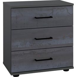 Nachtkommode wimex, B:52cm H:58cm T:38cm, grau, Spanplatte, Sideboards, "Kopenhagen", in 2 H&ouml;hen