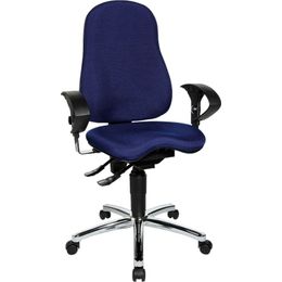 Bürostuhl Topstar, blau, Sitzfläche: 100% Polypropylen, Stühle, "Sitness 10"