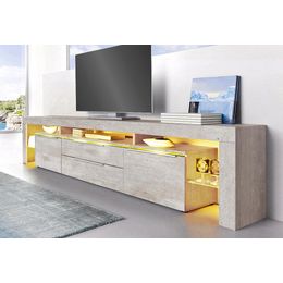 borchardt M&ouml;bel Lowboard BORCHARDT M&Ouml;BEL, grau, Sideboards, "Lima", Breite 220 cm