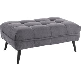 Hocker LEONIQUE, B:109cm, grau, 90% Polyester 10% Polyamid, Wohnzimmer, Hocker, "Ariana"