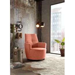 Relaxsessel, B:80cm H:96cm T:88cm, orange, SET ONE BY Musterring, Luxus-Microfaser (Chenille)100% Polyester, Wohnzimmer, Sessel, "SO 1450", mit Dreh-