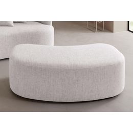 Polsterhocker, B:143cm H:45cm T:68cm, beige, LeGer Home by Lena Gercke, Struktur fein 100% Polyester);Samtoptik (100% Polyester);Bouclé (100%