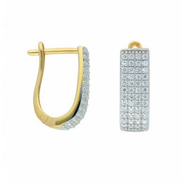 Adelia&acute;s ADELIA ́S Damen Paar Ohrh&auml;nger "1 Paar 333 Gold Ohrringe / Creolen mit Zirkonia", Damen, Gold, gold, Gold, Ohrringe, 333 Gold mit Zirkonia Goldschmuck