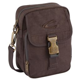 Camel Active Herren Umhängetasche "Journey", braun, Nylon, aufgeraut, bestickt, clean, unifarben, Taschen, aus leichtem robusten Nylon, funktional