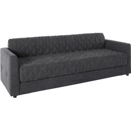 Schlafsofa Inosign, B:226cm H:78cm T:86cm, grau, Kinderzimmer, Sofas, "Kelly", Topper inklusive; mit Federkern, Bezug ist abnehmbar