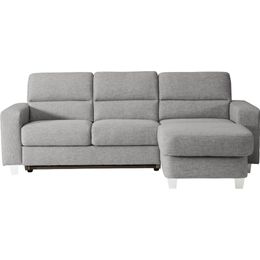 Ecksofa Alina, B:264cm H:90cm T:167cm, grau, Struktur TTA (100% Polyester), Wohnzimmer, Sofas
