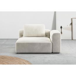 1,5-Sitzer RAUM.ID, B:134cm H:62cm T:109cm, grau, 88% Polyester, 12% Polyacryl, Sofas, "Cushid", Modul-Eckteil, auch einzeln stellbar, Breite 134 cm