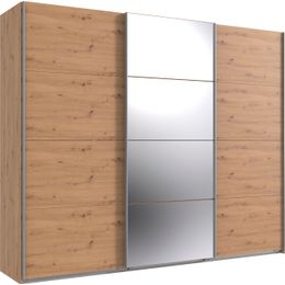 Schwebetürenschrank wimex, B:270cm H:236cm T:64cm, braun, Spanplatte, Schränke, "Norderstedt", INKLUSIVE 2 Stoffboxen und 2 zusätzliche Einlegeböden,