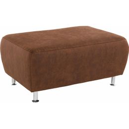 Hocker Places of Style, B:101cm H:45cm T:68cm, braun, Struktur (100% Polyester);Flachgewebe (90% Polyester, 10% Polyamid);Luxus-Microfaser (100%