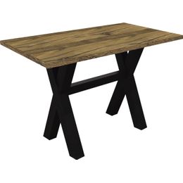 M&auml;usbacher Bartisch M&Auml;USBACHER, B:120cm H:105cm T:70cm, schwarz, K&uuml;che, Tische, Gestell in X-Form (Breite 120, 140 oder 160 cm)
