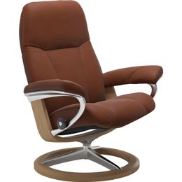 Relaxsessel stressless, B:82cm H:102cm T:72cm, braun, Leder BATICK: BATICK ist ein leicht korrigiertes, durchgefärbtes und genarbtes Möbelleder, bei