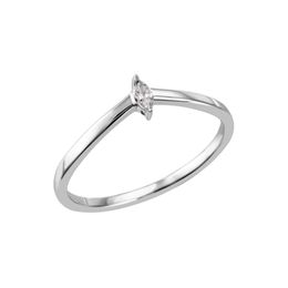 Firetti Damen Fingerring "Schmuck Geschenk Silber 925 Silberring Ring Navette gefasst glitzernd", 52, Silber 925 (Sterlingsilber), 1,4mm, silber,