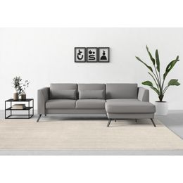 Sit & More Ecksofa SIT & MORE, B:262cm H:88cm T:171cm, grau, Wohnzimmer, Sofas, "Lindholm L-Form", mit Sitztiefenverstellung und Federkern