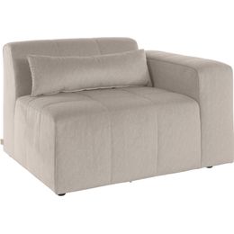 Sofaelement, B:116cm H:74cm T:90cm, beige, LeGer Home by Lena Gercke, 100% Polyester, Polsterelemente, "Maileen", Modul Sessel mit Armlehne,