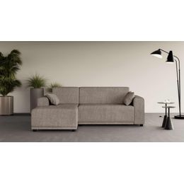Ecksofa Home Affaire, B:233cm H:80cm T:162cm, grau, 100% Polyester, Wohnzimmer, Sofas, "TAMMO", L-Form