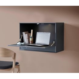 Schreibtisch, B:89cm H:61cm T:42cm, grau, HAMMEL FURNITURE, Büro, Tische, "Mistral Bürotisch, Arbeitstisch, Tisch, Computertisch", mit LED Spot, B: