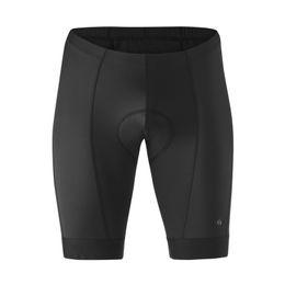 Gonso Herren Fahrradhose "California", schwarz, Gr. L, 78% Polyamid, 22% Elastan, Hosen, kurze Herren Radlerhose mit Sitzpolster, strapazierf&auml;hige