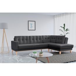 Sit & More Ecksofa SIT & MORE, B:298cm H:90cm T:198cm, grau, 100% PES, Wohnzimmer, Sofas, "Lavida L-Form", wahlweise mit Kippfunktion und Bettkasten