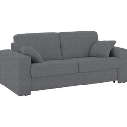 Schlafsofa Home Affaire, B:220cm H:85cm T:100cm, grau, Struktur/Luxus-Microfaser (100% Polyester);Struktur fein ( 100% Polyester), Wohnzimmer, Sofas,