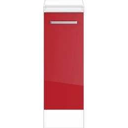 Unterschrank IMPULS K&Uuml;CHEN, B:30cm H:72,3cm T:57,9cm, rot, Holzwerkstoff, K&uuml;che, Schr&auml;nke, ""Turin", Breite/H&ouml;he: 30/72,3 cm", vormontiert, mit