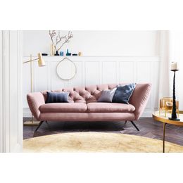 Recamiere LEONIQUE, B:223cm H:84cm T:95cm, rosa, Samtoptik (100 Polyester), Sofas, "Beatrice", Recamiere links oder rechts, passend zur