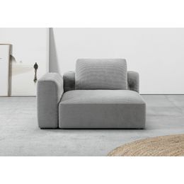 1,5-Sitzer RAUM.ID, B:134cm H:62cm T:109cm, silber, 95% Polyester, 5% Nylon, Sofas, "Cushid", Modul-Eckteil, auch einzeln stellbar, Breite 134 cm