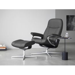 Relaxsessel stressless, B:91cm H:102cm T:79cm, grau, Leder BATICK: BATICK ist ein leicht korrigiertes, durchgefärbtes und genarbtes Möbelleder, bei