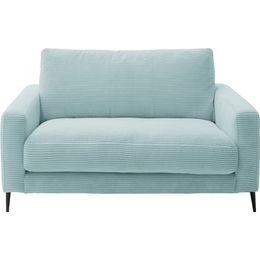 1,5-Sitzer Inosign, B:152cm H:84cm T:105cm, blau, 88% Polyester, 12% Polyacryl, Sofas, "Downtown B/T/H: 152/105/84 cm", weicher Sitzkomfort, Cord,