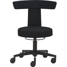 mayer Sitzmöbel Arbeitshocker MAYER SITZMÖBEL, B:54cm H:90cm T:56cm, schwarz, 100% post-consumer recyceltes Polyester, Hocker, "Funktionshocker myDUO", besonders