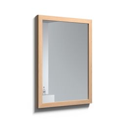 Badspiegel Welltime, B:60cm H:80cm T:3cm, beige, Furnier, Spiegel, "Rustic", Breite 60 cm, FSC-zertifiziert
