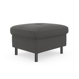 Stauraumhocker Places of Style, B:76cm H:46cm T:64cm, grau, 90% Polyester 10% Polyamid, Hocker, "Calando", passend zur Polsterserie "Calando", auch