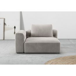 1,5-Sitzer RAUM.ID, B:134cm H:62cm T:109cm, grau, 88% Polyester, 12% Polyacryl, Sofas, "Cushid", Modul-Eckteil, auch einzeln stellbar, Breite 134 cm