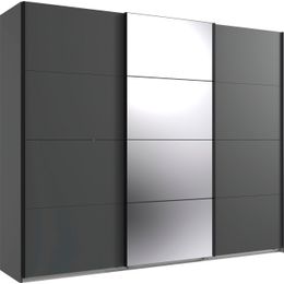 Schwebetürenschrank wimex, B:270cm H:236cm T:64cm, grau, Spanplatte, Schränke, "Norderstedt", INKLUSIVE 2 Stoffboxen und 2 zusätzliche Einlegeböden,