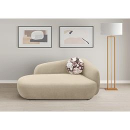 Recamiere Andas, B:183cm H:75cm T:105cm, beige, 95% Polyester, 5% Nylon, Sofas, "Björnar incl. Wende-Zierkissen: Blumenmuster, bzw. uni", Federkern,