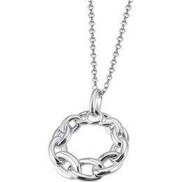 Firetti Damen Kette mit Anhänger "Schmuck Geschenk Silber 925 Halsschmuck Halskette Kreis Kettenglieder", Silber 925 (Sterlingsilber), L: 45 B: