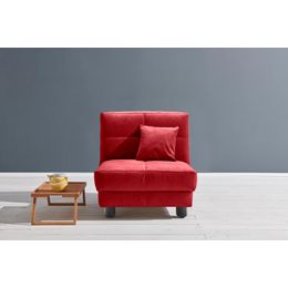 ell+ell Schlafsofa ELL + ELL, B:85cm H:90cm T:100cm, rot, 100% Polyester, Kinderzimmer, Sofas, "Tilda", Breite 85 cm, inkl. 1 Zierkissen
