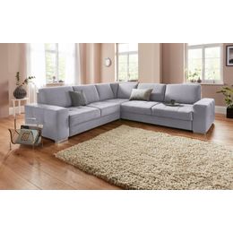 Sit & More Ecksofa SIT & MORE, B:276cm H:82cm T:271cm, grau, Struktur (100% Polyester);Struktur fein (95% Polyester, 5% Polyamid), Wohnzimmer, Sofas, "Santorini