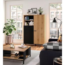 Highboard GAMI, B:102cm H:150cm T:36cm, braun, Wohnzimmer, Sideboards, "Trust", mit einer Schublade