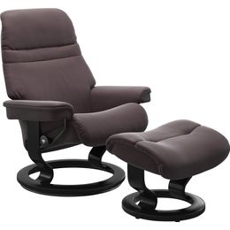 Relaxsessel stressless, B:88cm H:103cm T:78cm, rot, Wohnzimmer, Sessel, "Sunrise", mit Classic Base, Größe L, Gestell Schwarz