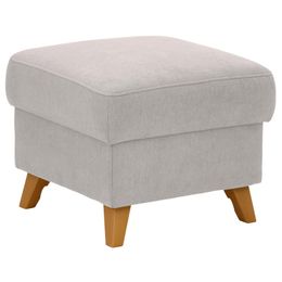 Stauraumhocker Home Affaire, B:58cm H:48cm T:58cm, silber, 98% Polyester 2% Polyamid, Hocker, "Westerland", in vielen Bezugsarten und Farben, auch in