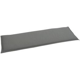 Bankauflage GO-DE, B:148cm H:6cm T:45cm, grau, Obermaterial: 85% Baumwolle, 15% Polyester, Polsterauflagen