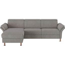 Ecksofa Home Affaire, B:260cm H:85cm T:172cm, grau, 100% Polyester, Wohnzimmer, Sofas, "Calypso L-Form", mit motorischen Funktionen im Sofa und