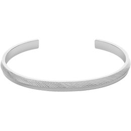Fossil Damen Armspange "HARLOW, JF04665040, JF04661791", 17,5cm, Edelstahl, silber, Edelstahl, Armbänder