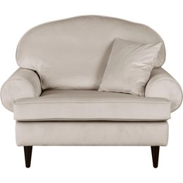 Sessel Home Affaire, B:117cm H:95cm T:100cm, beige, 100% Polyester, Wohnzimmer, Sessel, "Vitreux", auch in Bouclé-Bezug, B/T/H: 117/100/95 cm